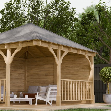 Luffenham Wooden Apex Gazebo - Rutland County Garden Furniture