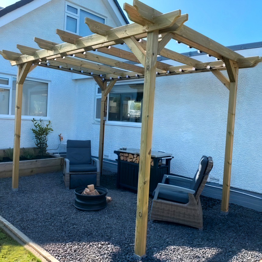 Double Garden Pergola - 1.8m Width - Rutland County Garden Furniture