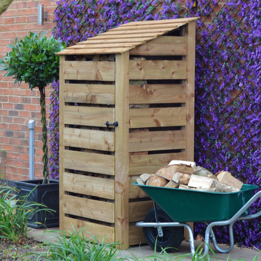 Burley Log Store Door - Rutland County Garden Furniture