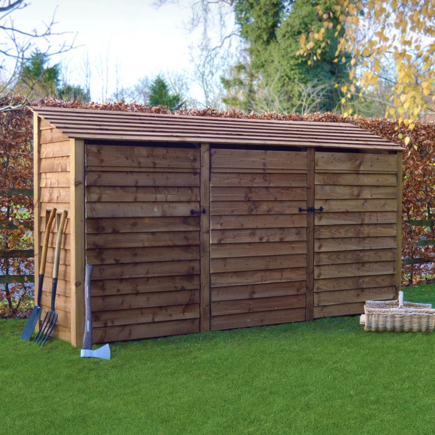 Ryhall Log Store - 6ft Tall x 9ft Wide - Rutland County Garden Furniture