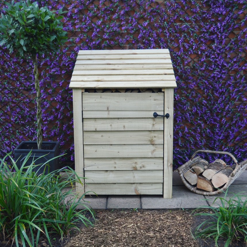 Burley Log Store Door - Rutland County Garden Furniture