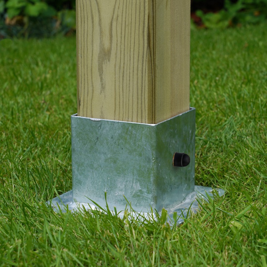 Galvanised Steel Pergola Foot / Post Holder - Socket Design - Rutland ...